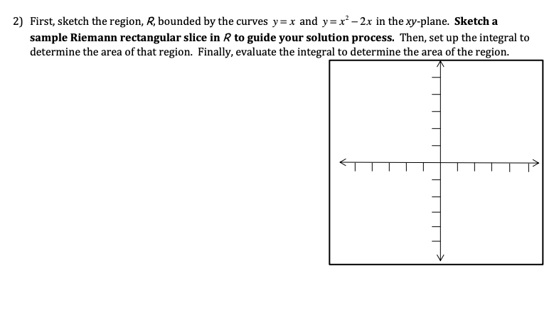 Solved First, sketch the region, R, bounded by the curves | Chegg.com