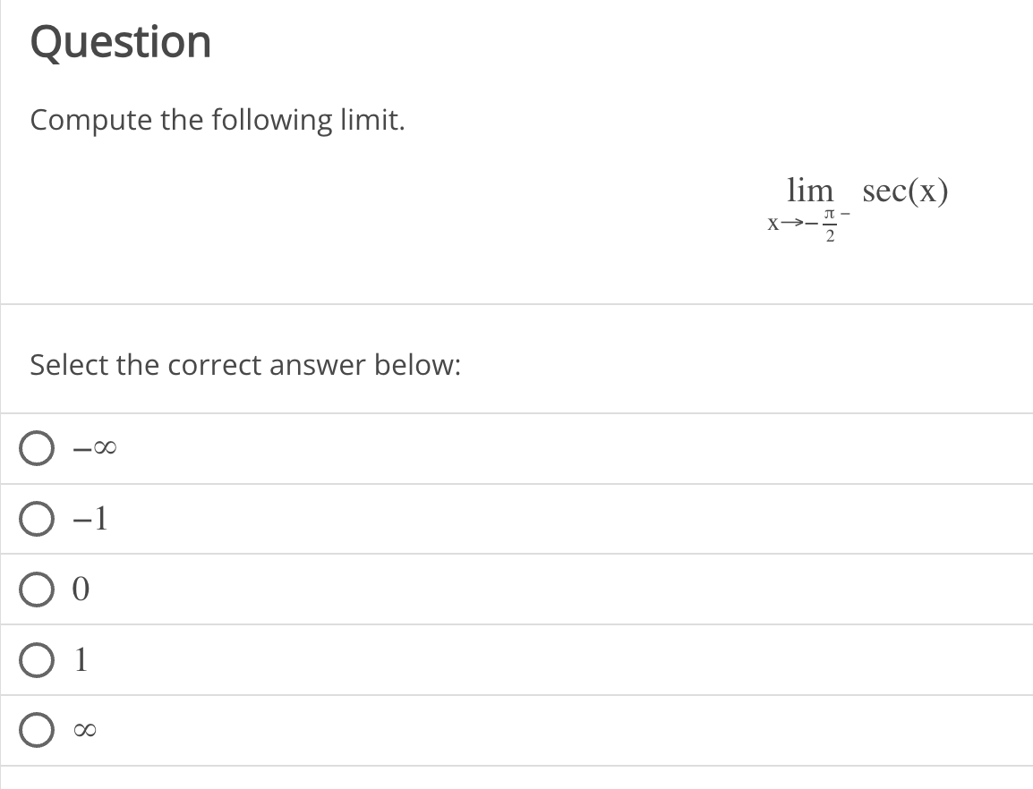 Solved QuestionCompute the following | Chegg.com
