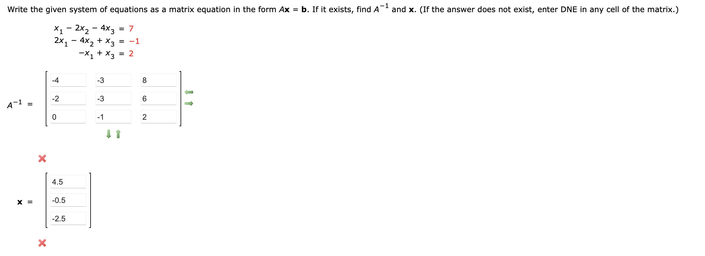 Solved Write the given system of equations as a matrix | Chegg.com