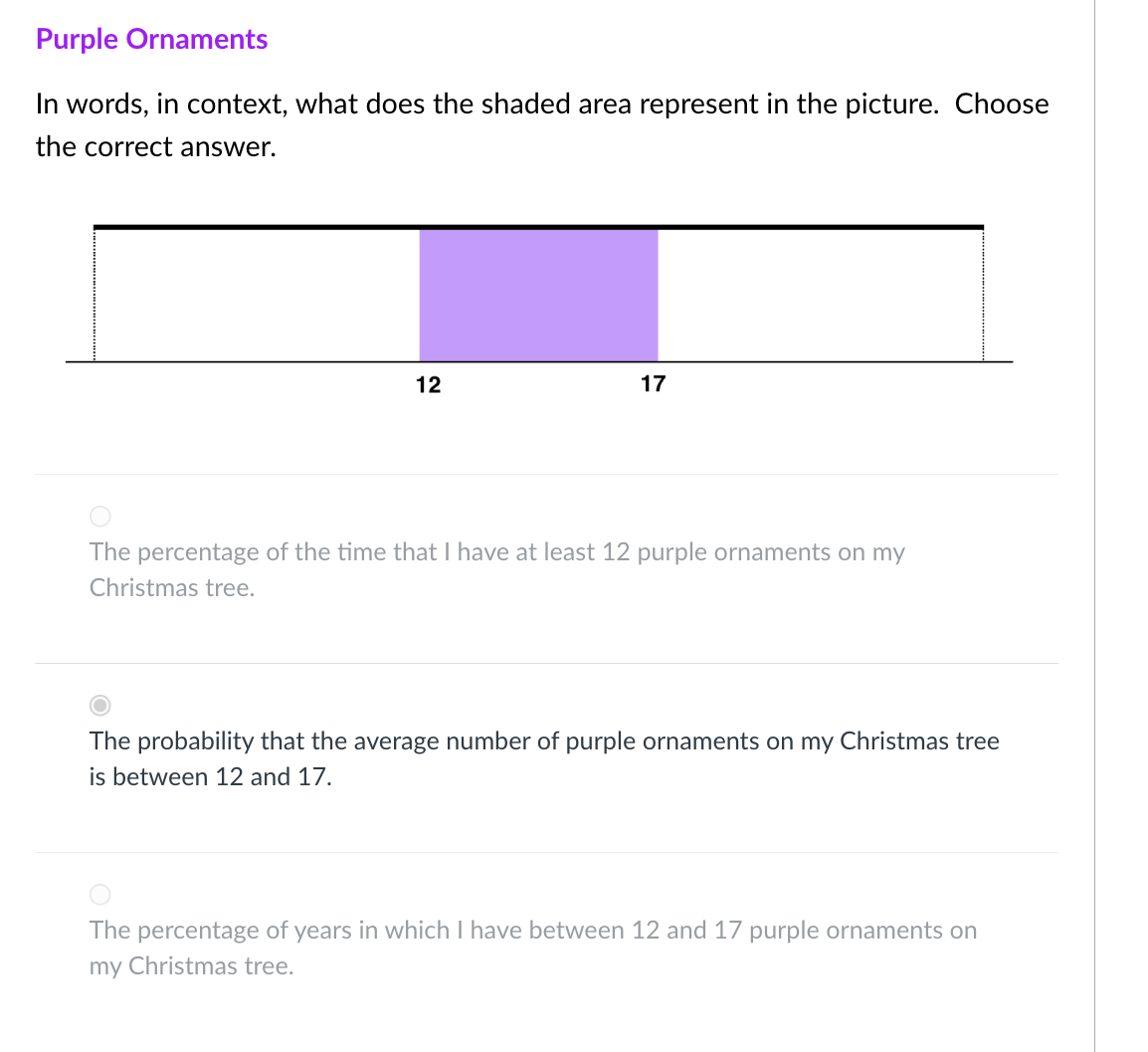 In words, in context, what does the shaded area | Chegg.com
