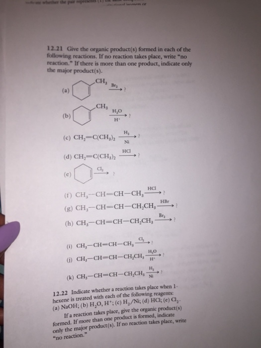 Homework Set #2 Alkanes, Alkenes, and Alkynes Due | Chegg.com