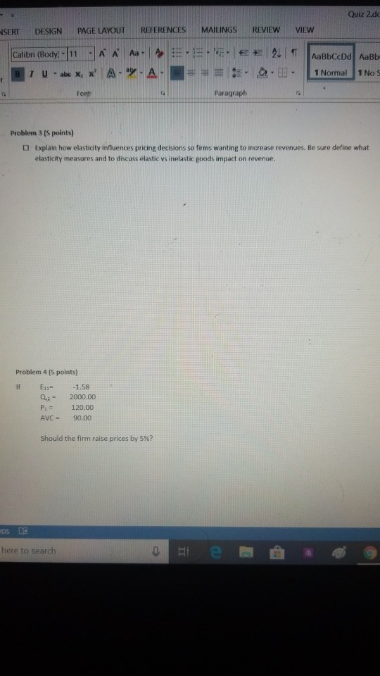 Solved INSERT DESIGN PAGE LAYOUT REFERENCES MAll INGS REVIfw | Chegg.com