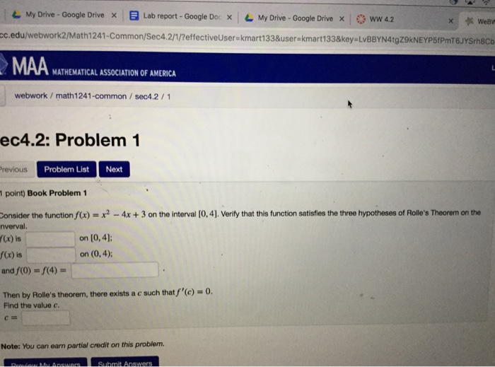 Solved ㄴ My Drive-Google Drive × 目Lab report-Google Do ㄴ My | Chegg.com