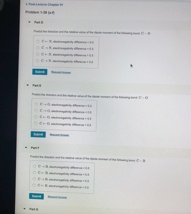 Solved Part A Predidt the direction and the relative value | Chegg.com