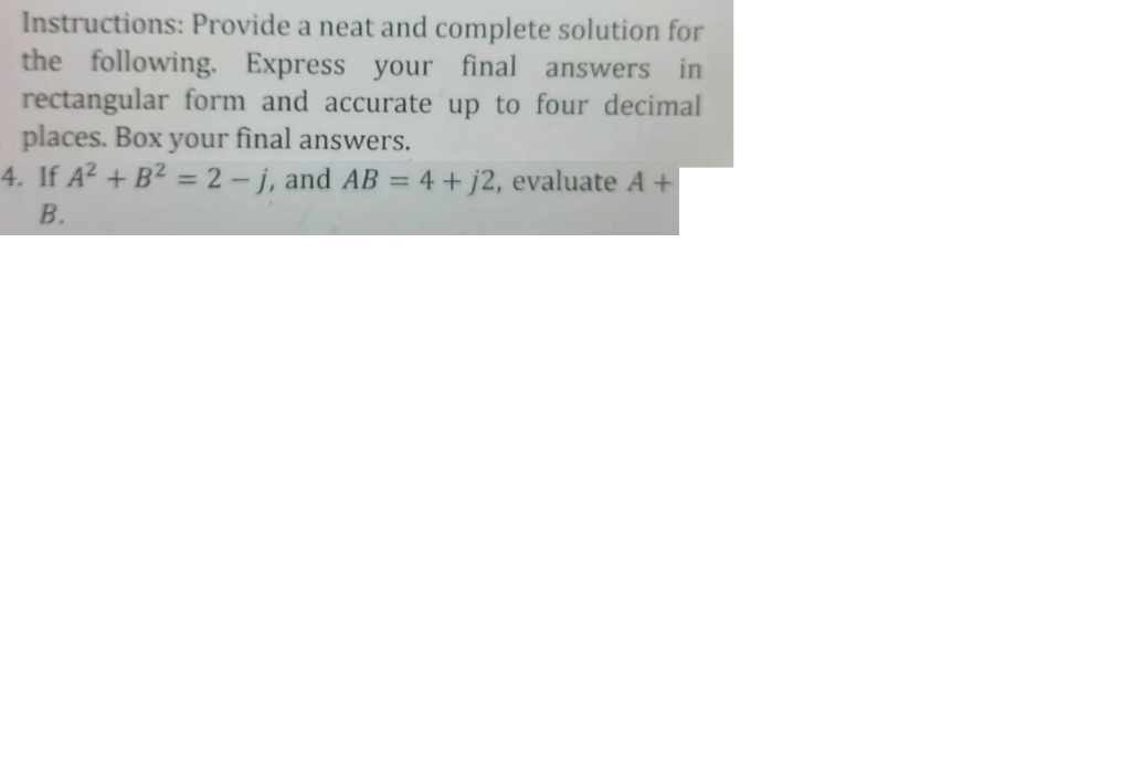 Solved Instructions: Provide a neat and complete solution | Chegg.com