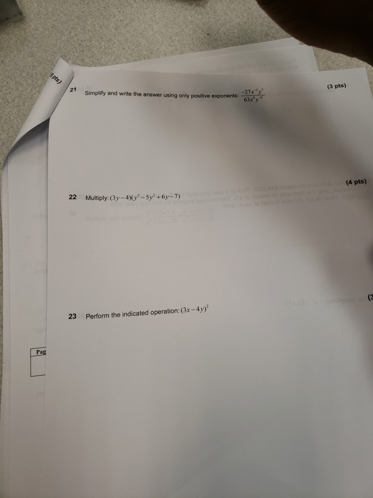 Solved 21 Simplify and write the answer using only positive | Chegg.com