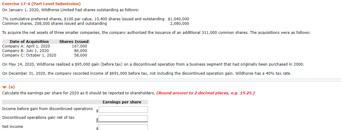 Solved Exercise 17-4 (Part Level Submission) On January 1, | Chegg.com