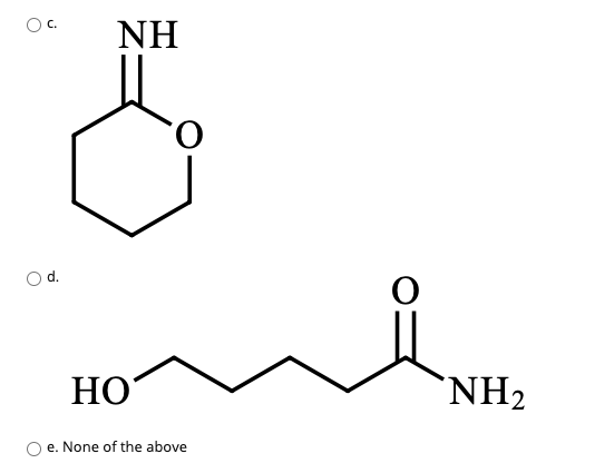 Solved NH3 a. ‘NH Ob. HO. NH2 Ос. NH d. O HO NH2 Oe. None | Chegg.com