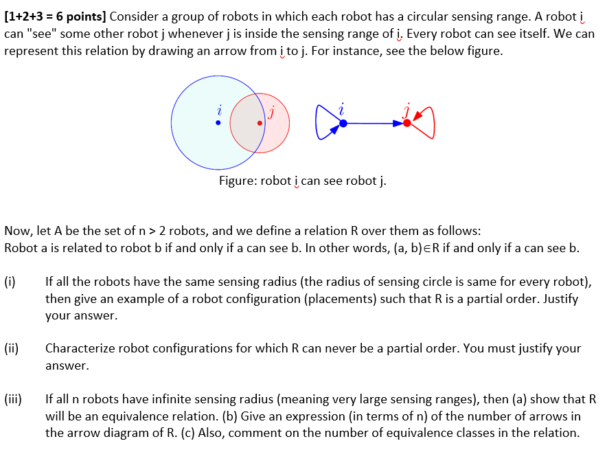 Solved [1+2+3 = 6 points] Consider a group of robots in | Chegg.com
