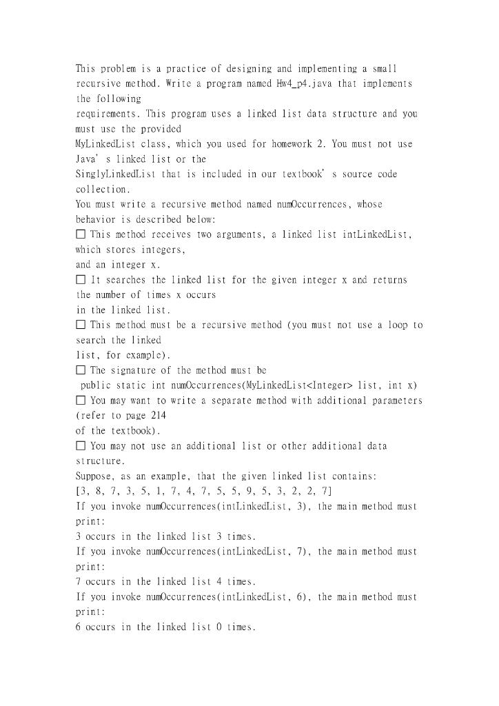 Solved Please Use This Public Class Mylinkedlist 