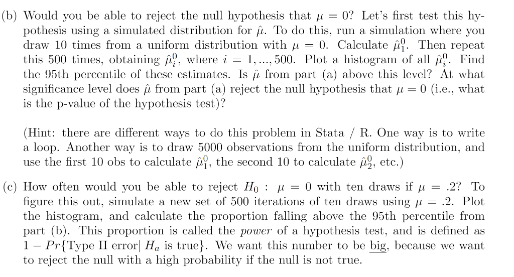 u -u (15 Points) (Stata / R problem.) Suppose that | Chegg.com