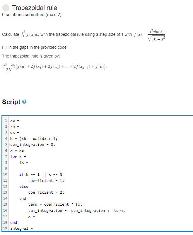 Solved Calculate ∫13f(x)dx with the trapezoidal rule using a | Chegg.com