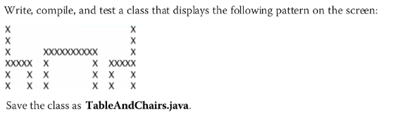 Solved write the code for both TableAndChairs.java and | Chegg.com