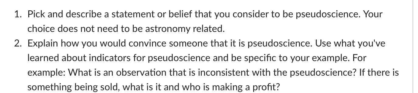 Solved Pick and describe a statement or belief that you | Chegg.com