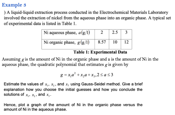 Solved Examples ) A liquid-liquid extraction process | Chegg.com