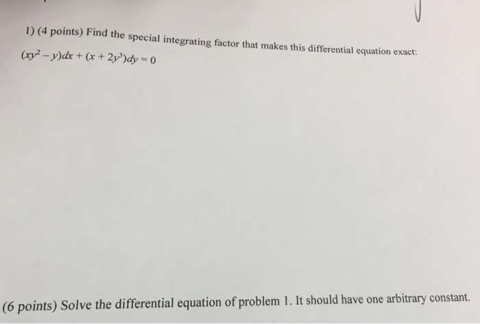 Solved Find the special integrating factor that makes this | Chegg.com
