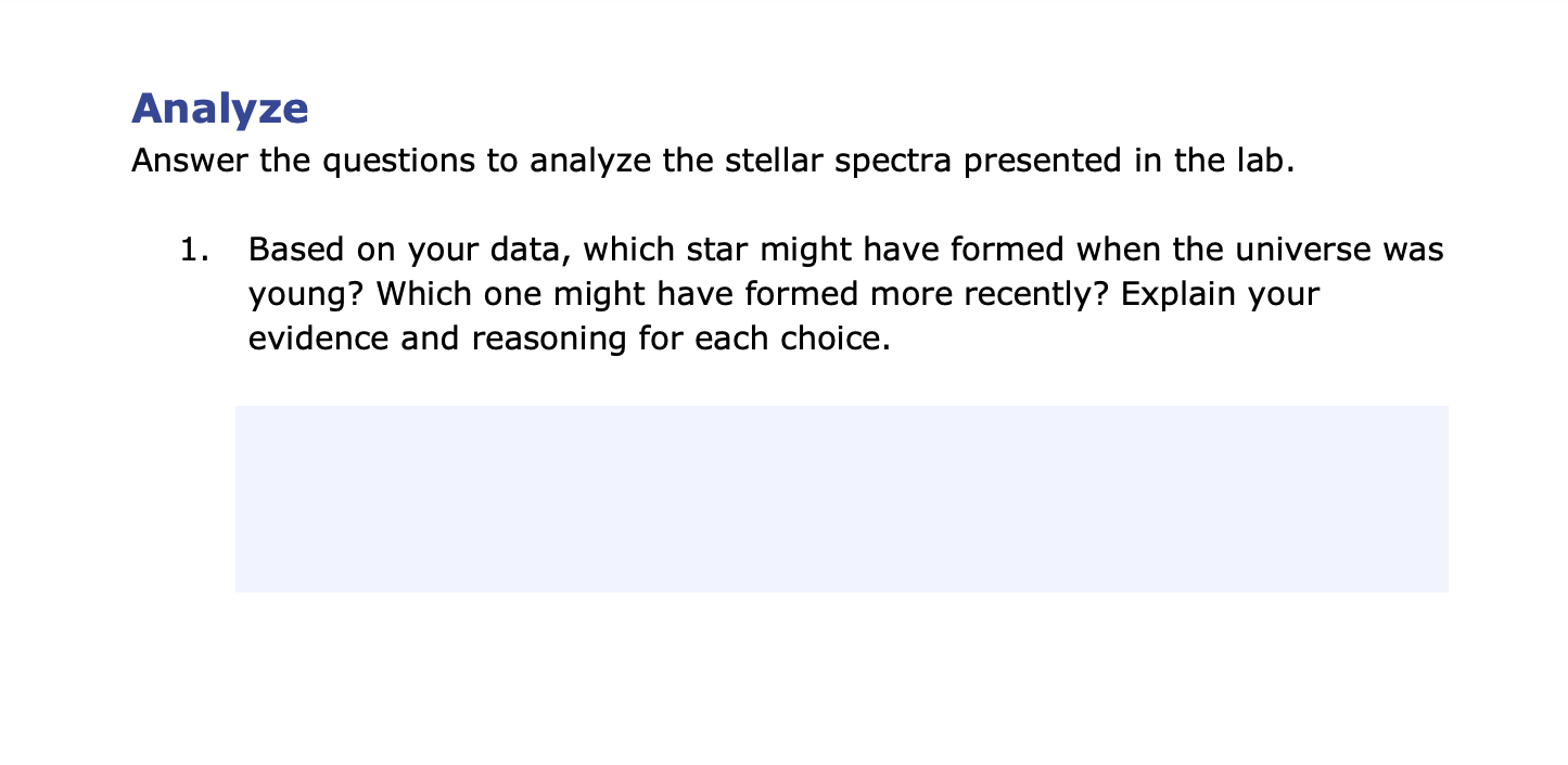 Solved Identifying Unknown Star Composition Using Elemental | Chegg.com