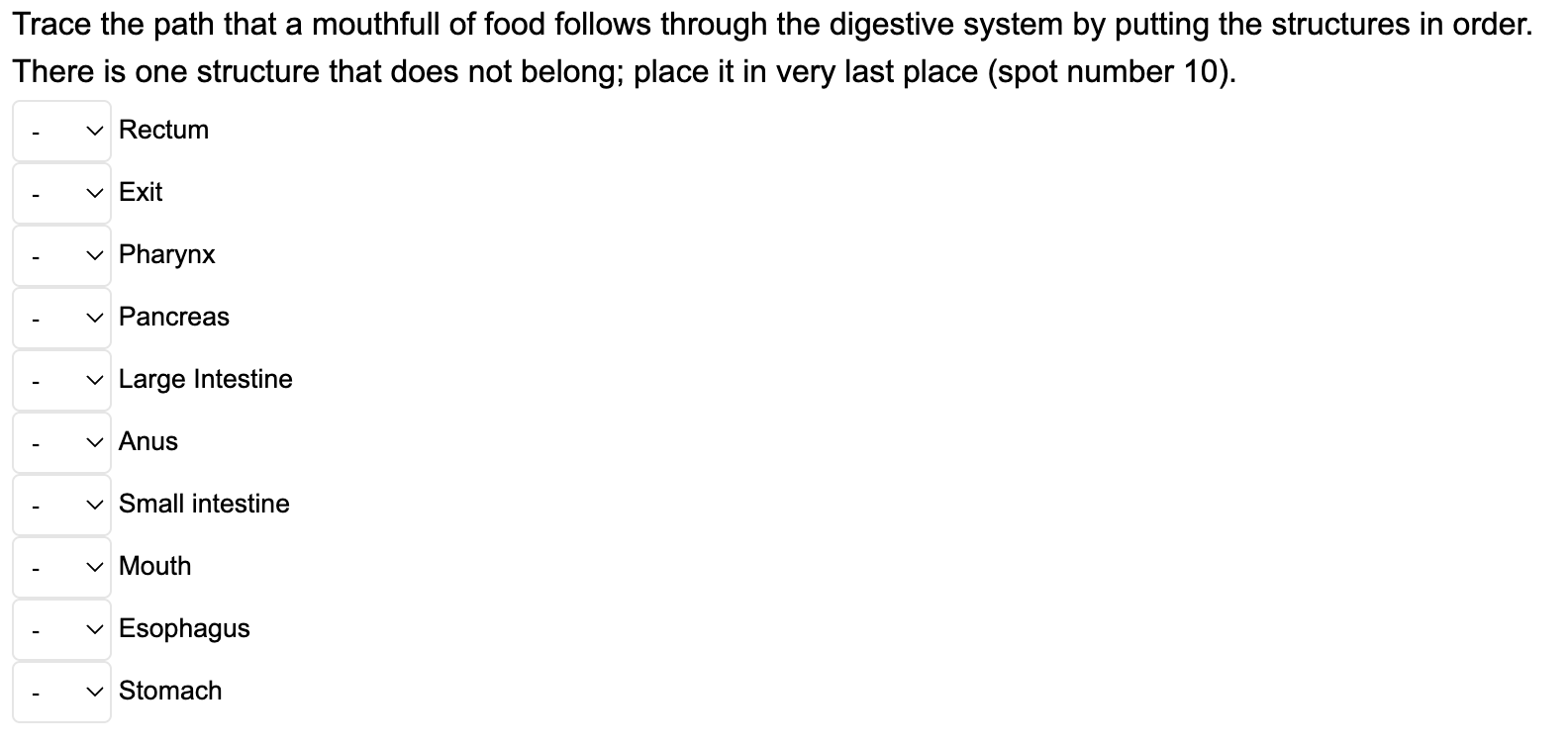Solved Trace the path that a mouthfull of food follows | Chegg.com