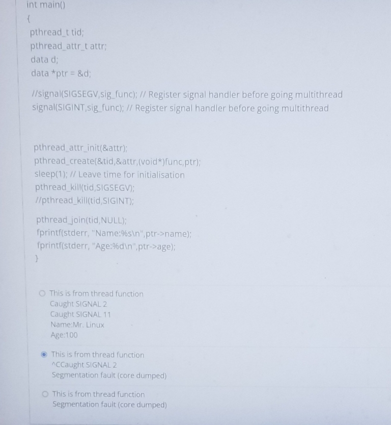 Solved What is the expected output of the following code | Chegg.com