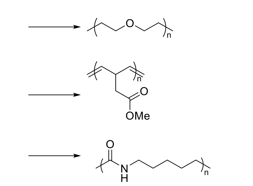 Solved The Polymers Below Were Formed From Ring Opening