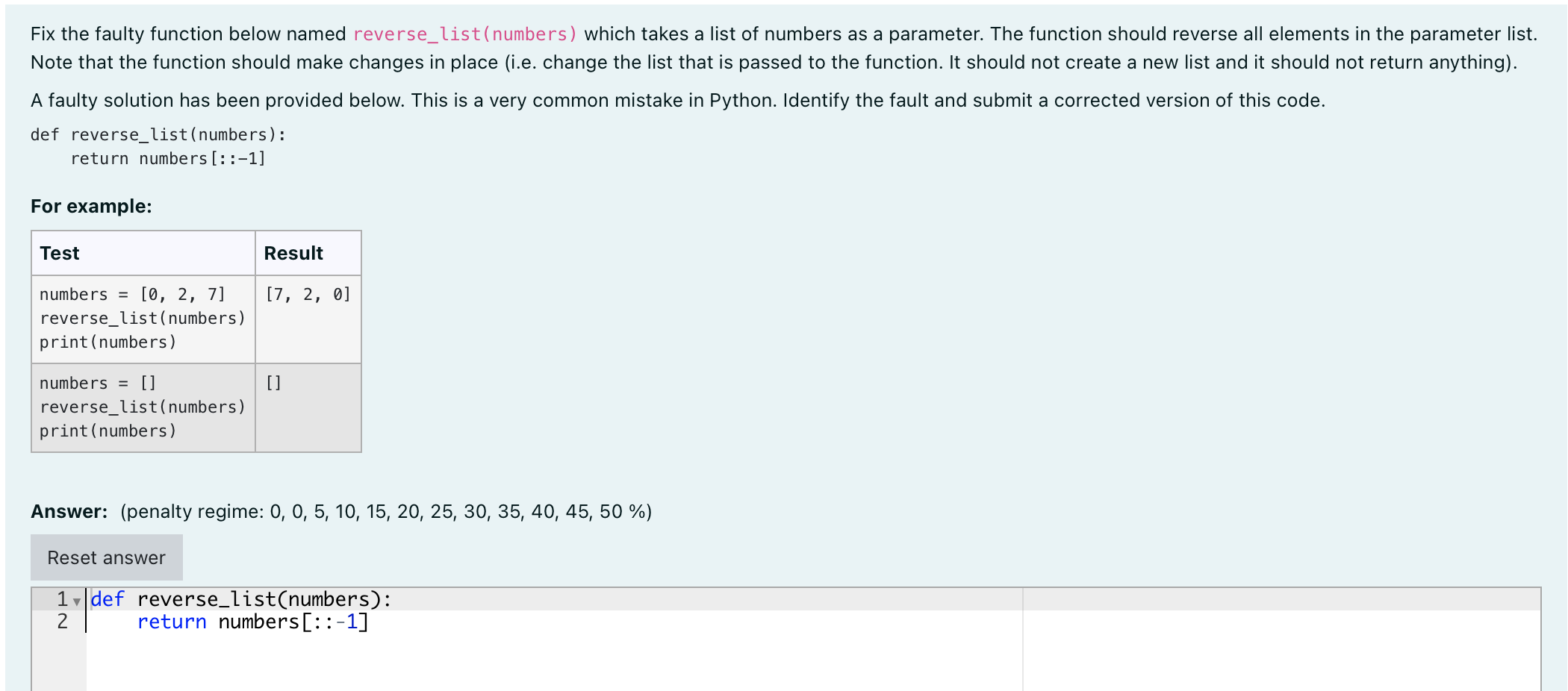 Solved Fix the faulty function below named | Chegg.com