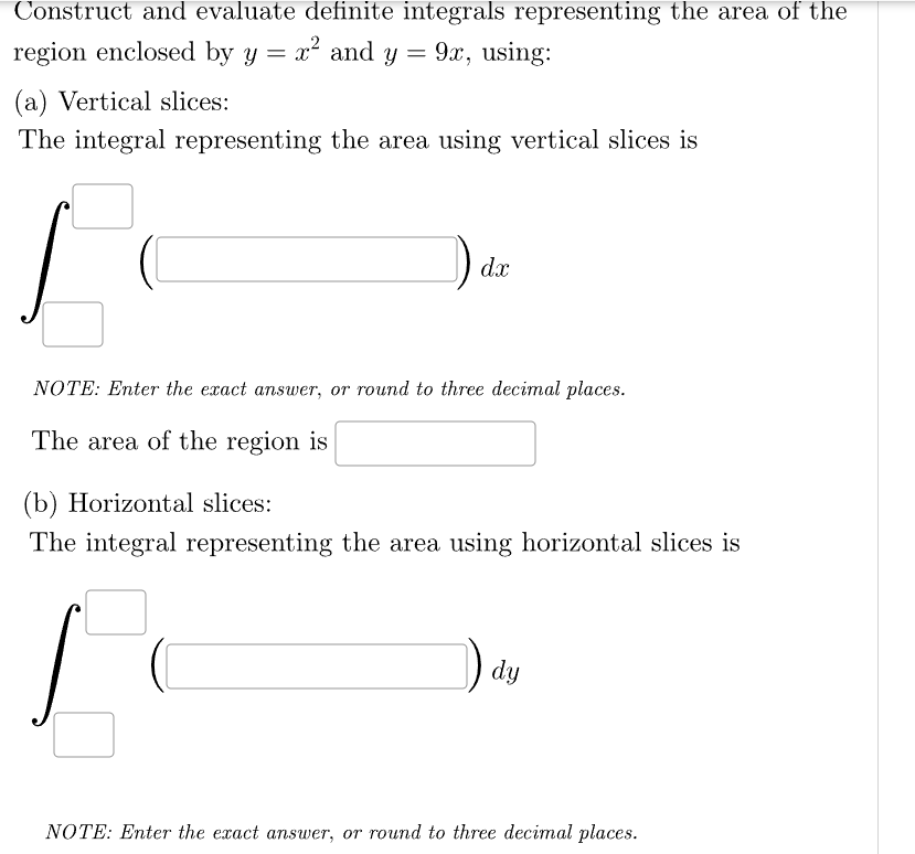 Solved Construct and evaluate definite integrals | Chegg.com