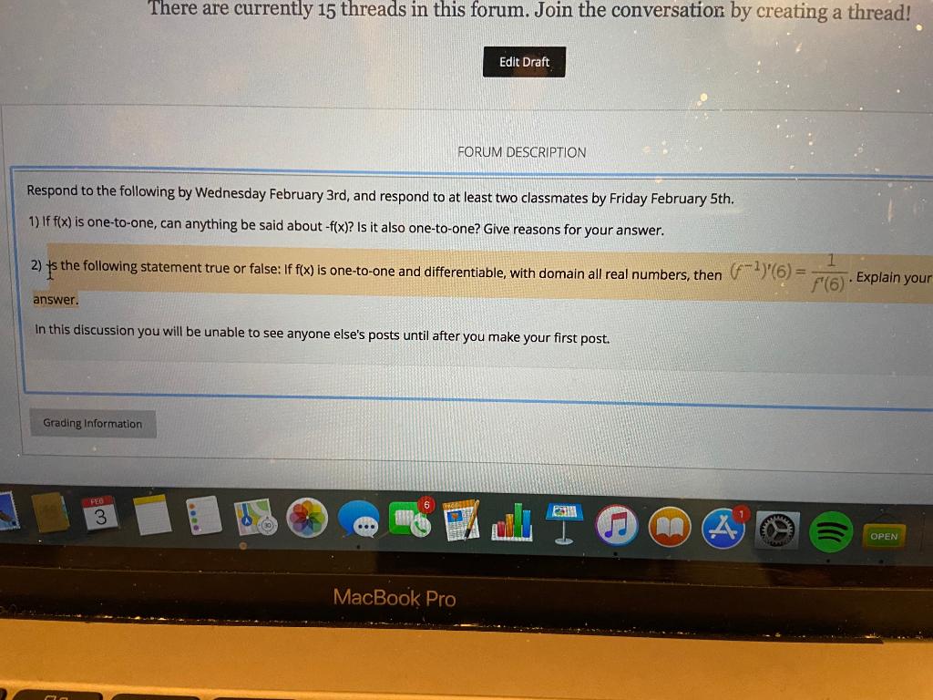 Solved There are currently 15 threads in this forum. Join | Chegg.com