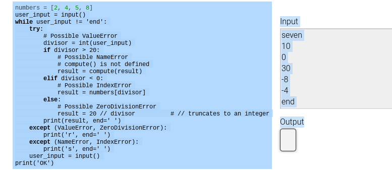 Solved Numbers 2 4 5 8 Userinput Input While 9584