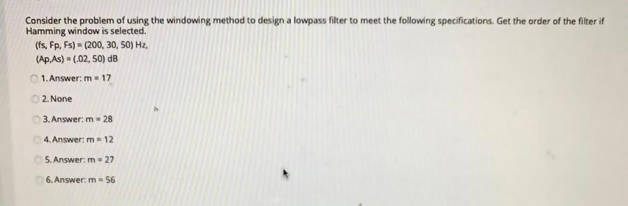 Solved Consider the problem of using the windowing method to | Chegg.com