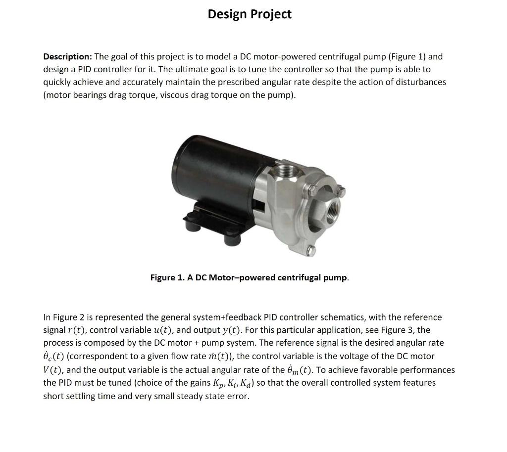 Design Project Description: The goal of this project | Chegg.com