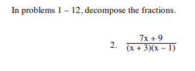 Solved In problems 1-12, ﻿decompose the | Chegg.com