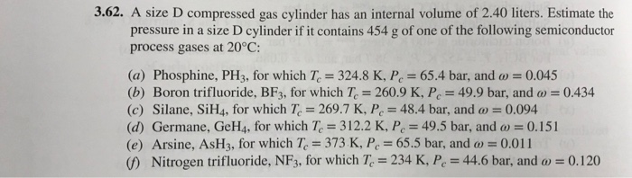 3.62. A size D compressed gas cylinder has an | Chegg.com