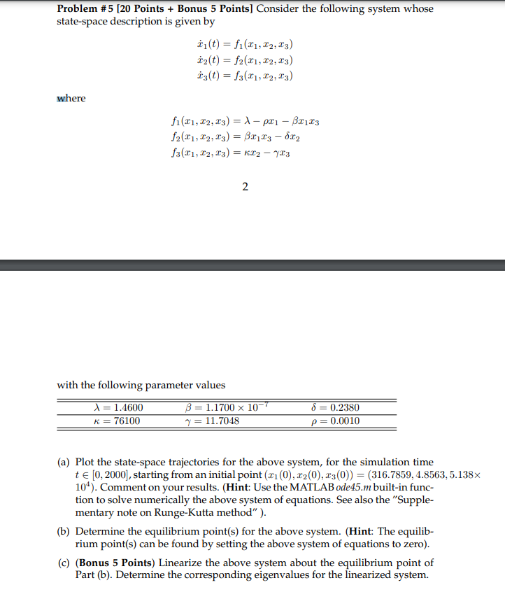 Solved Problem # 5 [ 20 Points + Bonus 5 Points] Consider | Chegg.com
