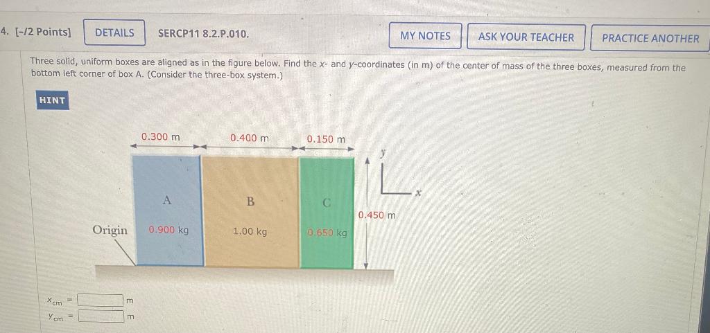 Solved Three solid, uniform boxes are aligned as in the | Chegg.com Solved Three solid, uniform boxes are aligned as in the | Chegg.com