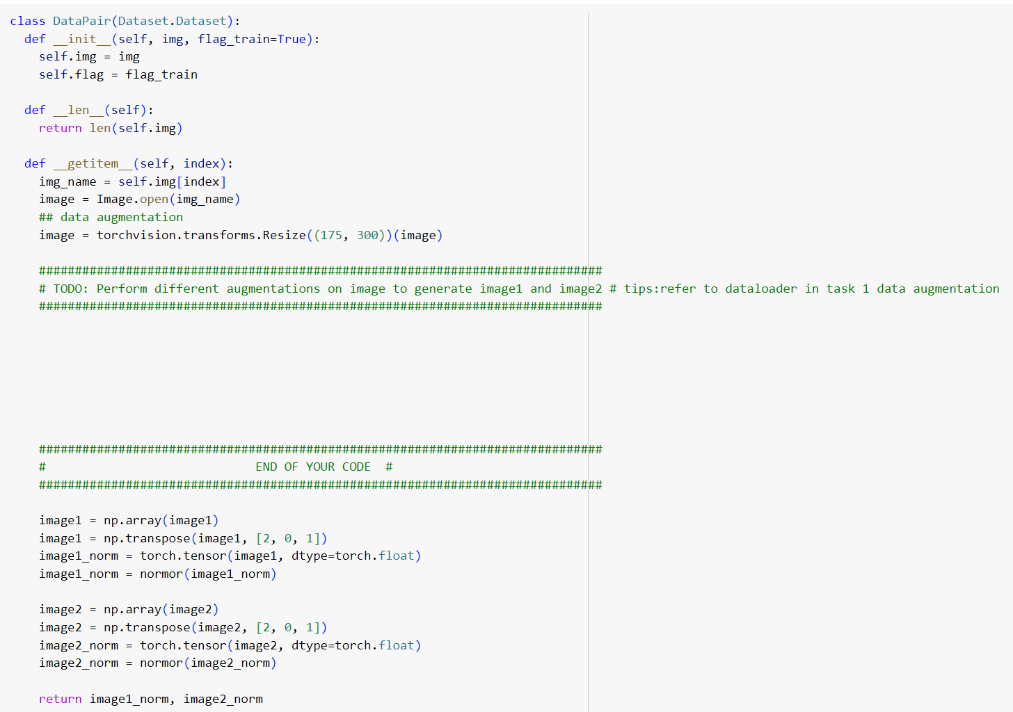 Solved #DataLoader Task 1Path_train = | Chegg.com