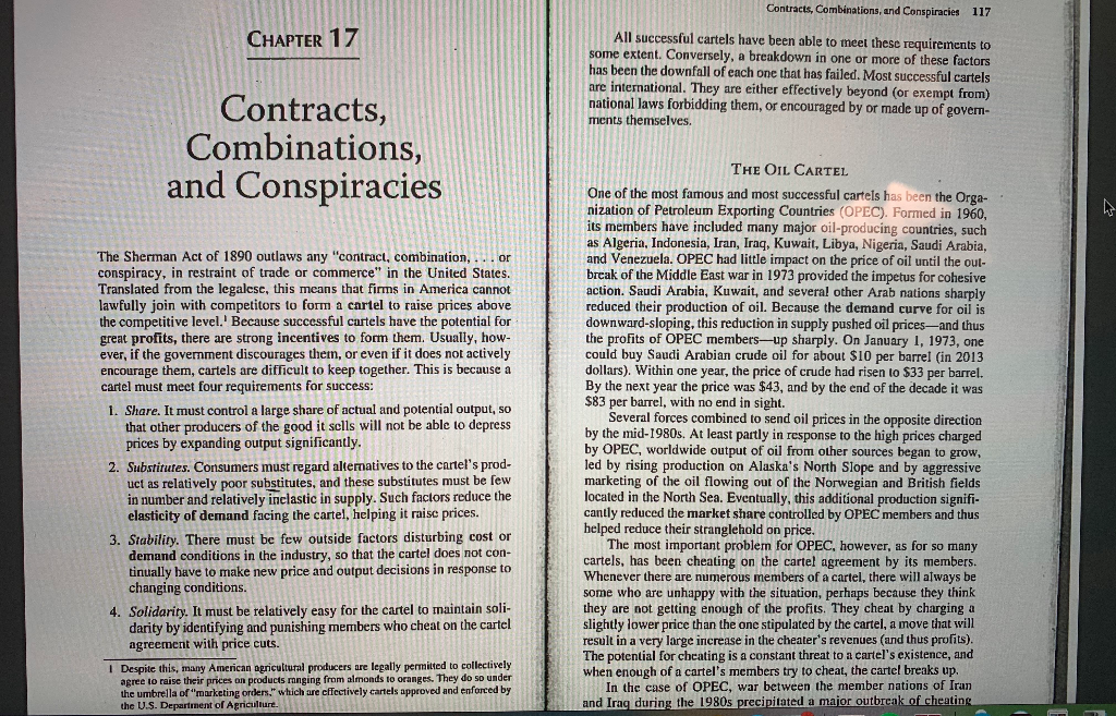 Solved Contracts, Combinations, and Conspiracies 117 CHAPTER | Chegg.com