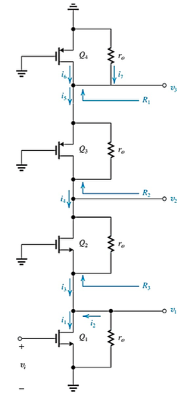 Solved The CMOS cascode amplifier is shown with all dc | Chegg.com