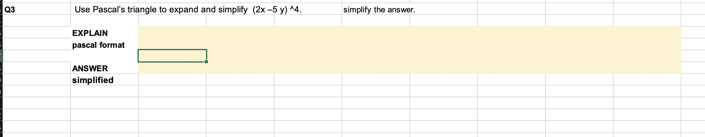 Solved Q3 Use Pascal's triangle to expand and simplify (2x | Chegg.com