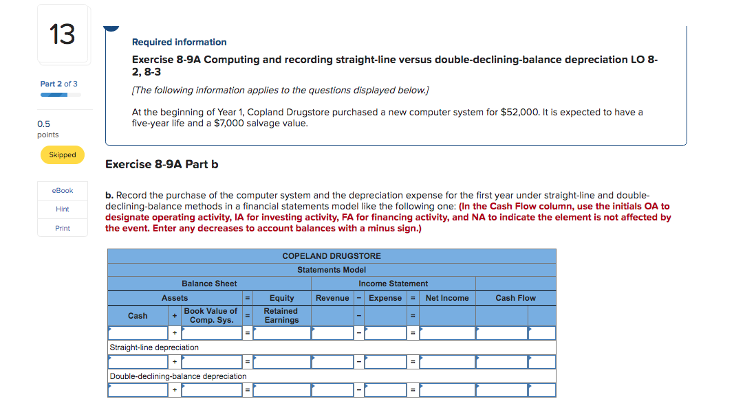 Solved 13 Required information Exercise 8-9A Computing and | Chegg.com