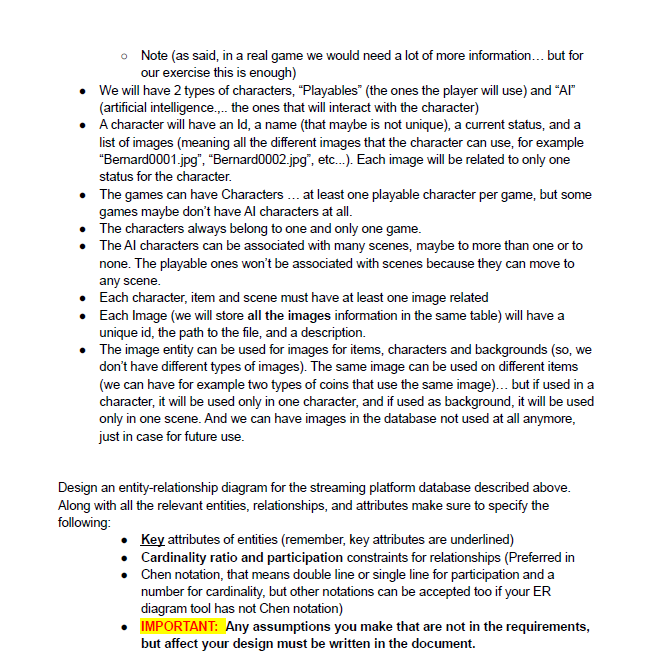 Solved Assignment 1 Entity Relationship Modeling Points: 50 | Chegg.com