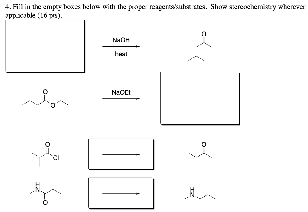 Solved 4. Fill in the empty boxes below with the proper | Chegg.com