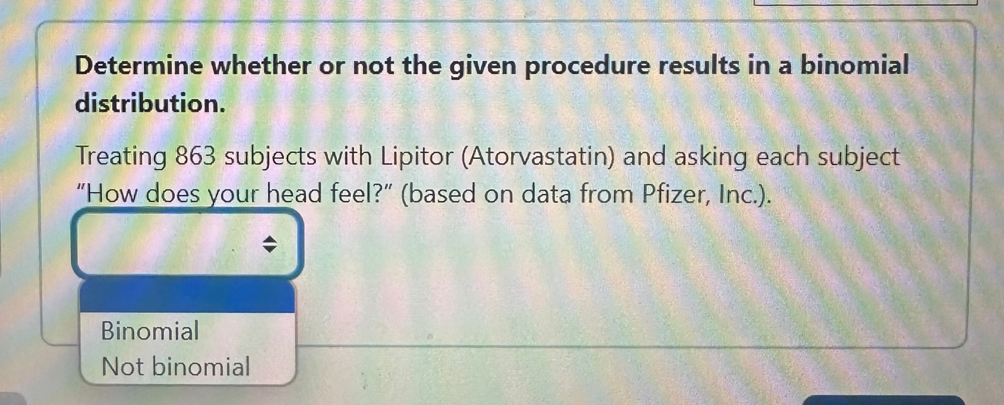 Solved Determine whether or not the given procedure results | Chegg.com
