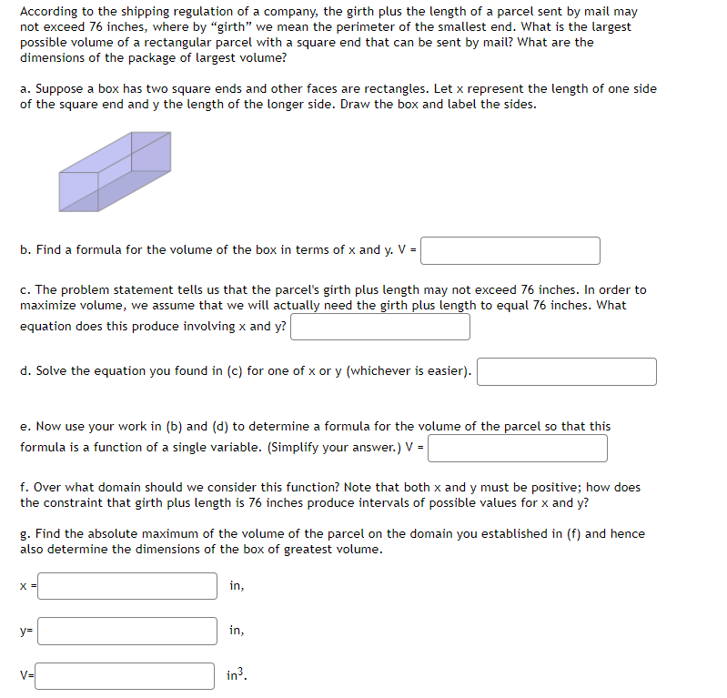 Solved According to the shipping regulation of a company, | Chegg.com