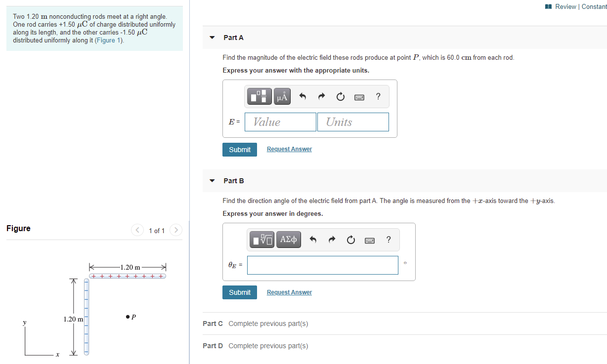 Solved Part A A small object with mass m, charge q, and | Chegg.com