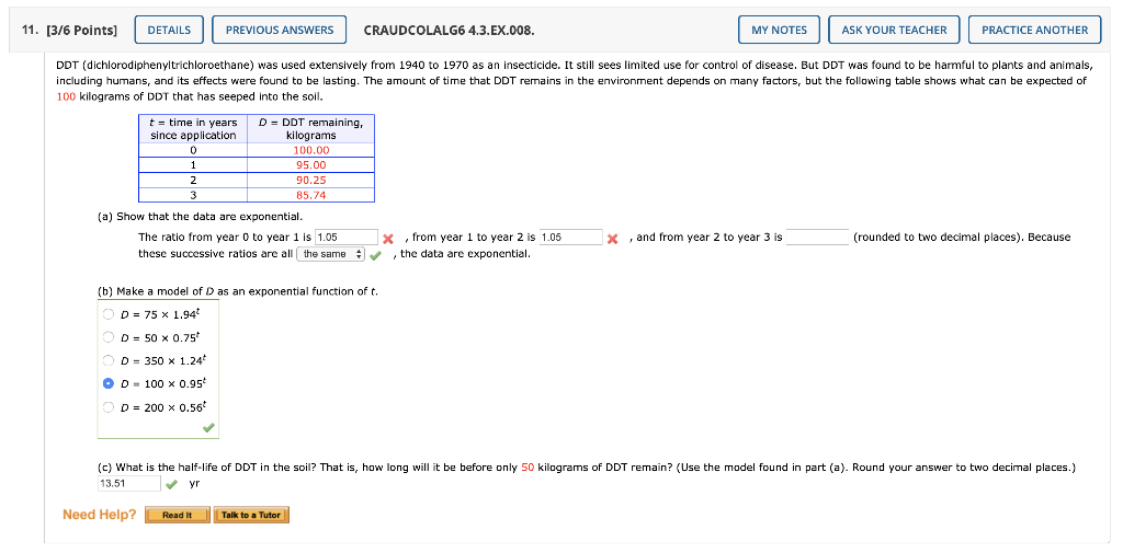Solved 11. [3/6 Points) DETAILS PREVIOUS ANSWERS | Chegg.com Solved 11. [3/6 Points) DETAILS PREVIOUS ANSWERS | Chegg.com
