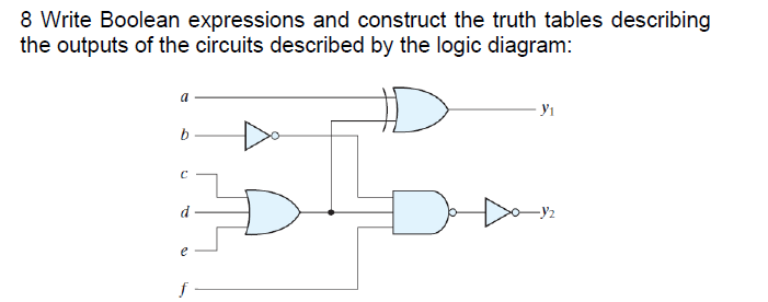 Solved 8 Write Boolean Expressions And Construct The Truth