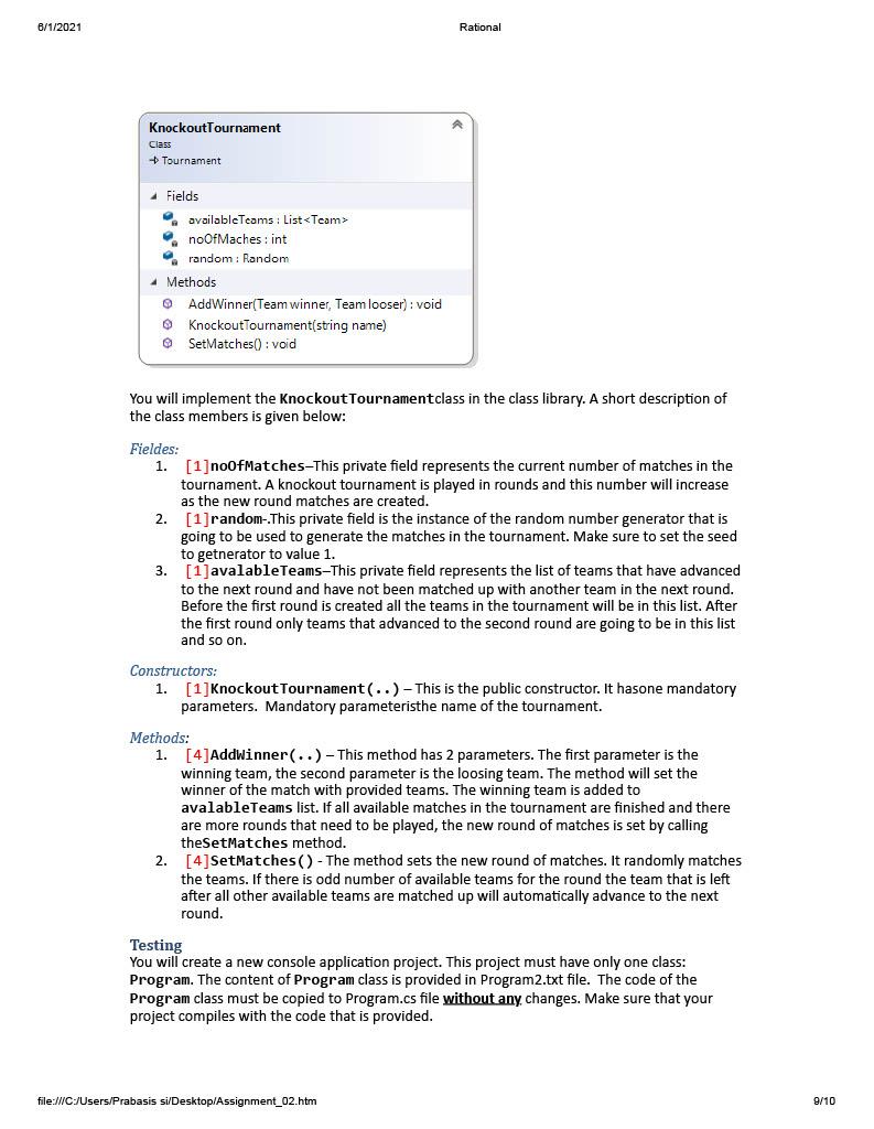 01202 8/1/2021 Rational Programming II Assignment 2 | Chegg.com