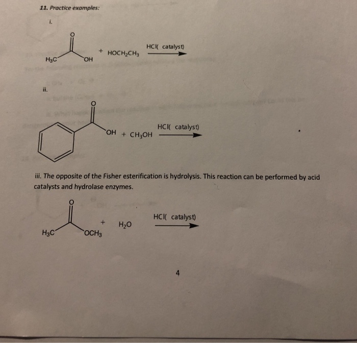 Solved 11. Practice examples: HCIK catalyst H3C HCI( | Chegg.com