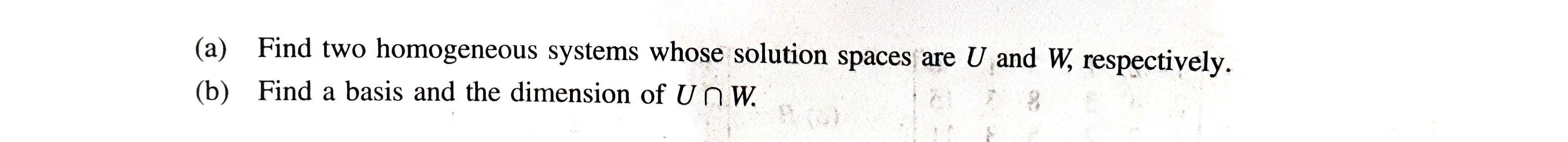 Solved 4.117. Consider the following subspaces of R5 : | Chegg.com