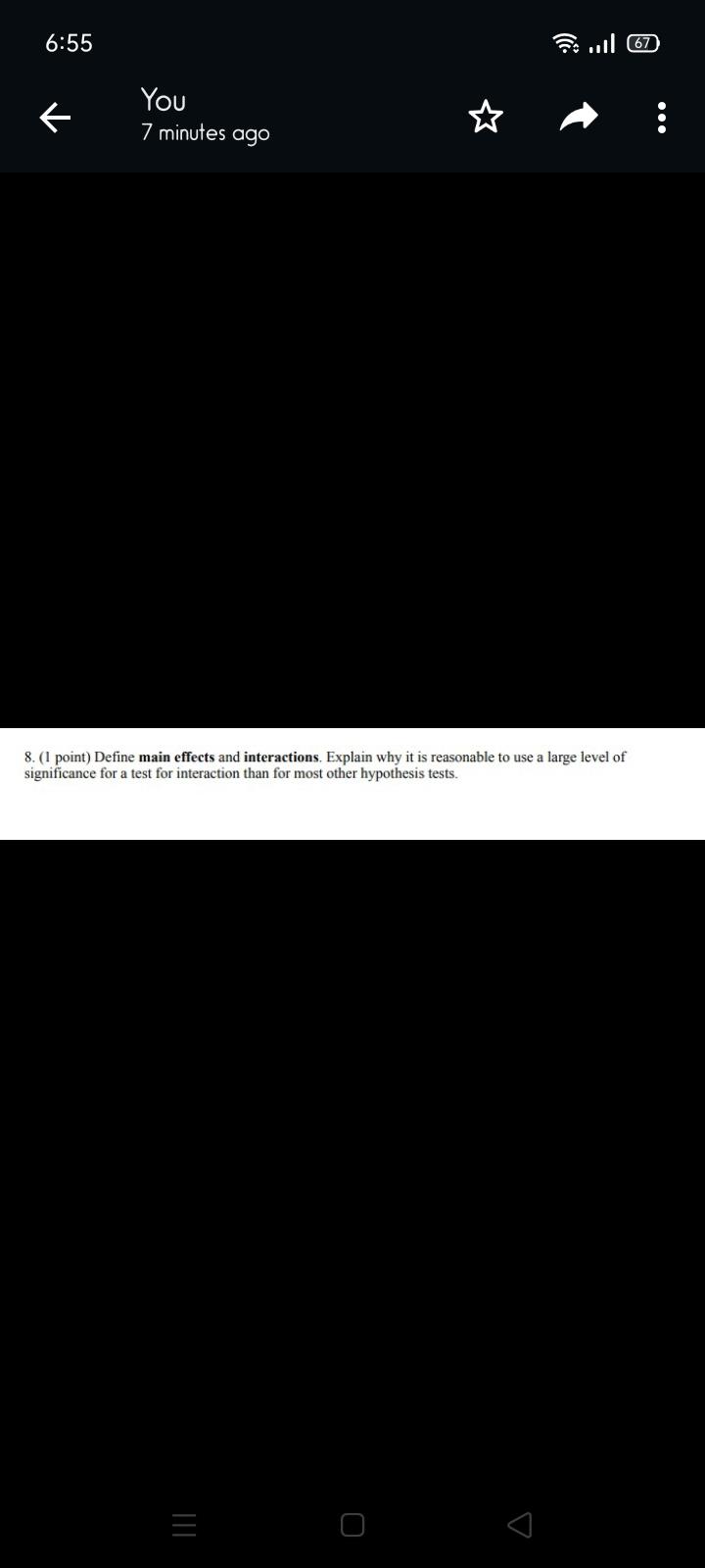 Solved 8. ( 1 point) Define main effects and interactions. | Chegg.com